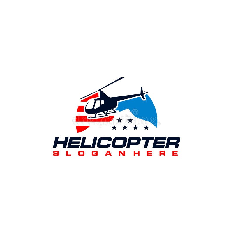 Simple Flat Helicopter Logo Design Vector Stock Image Stock ...