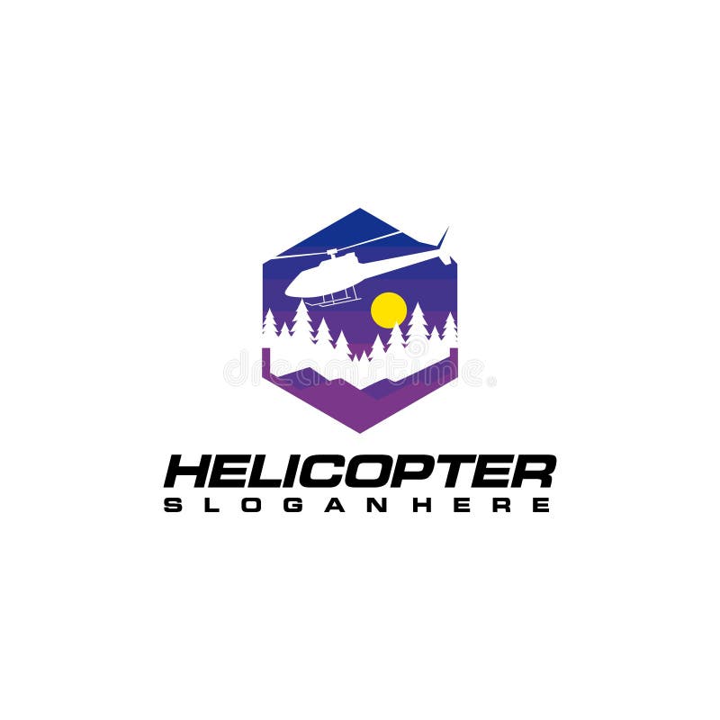 Simple Flat Helicopter Logo Design Vector Stock Image Stock ...