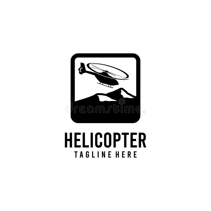 Simple Flat Helicopter Logo Design Vector Stock Image Stock Vector ...