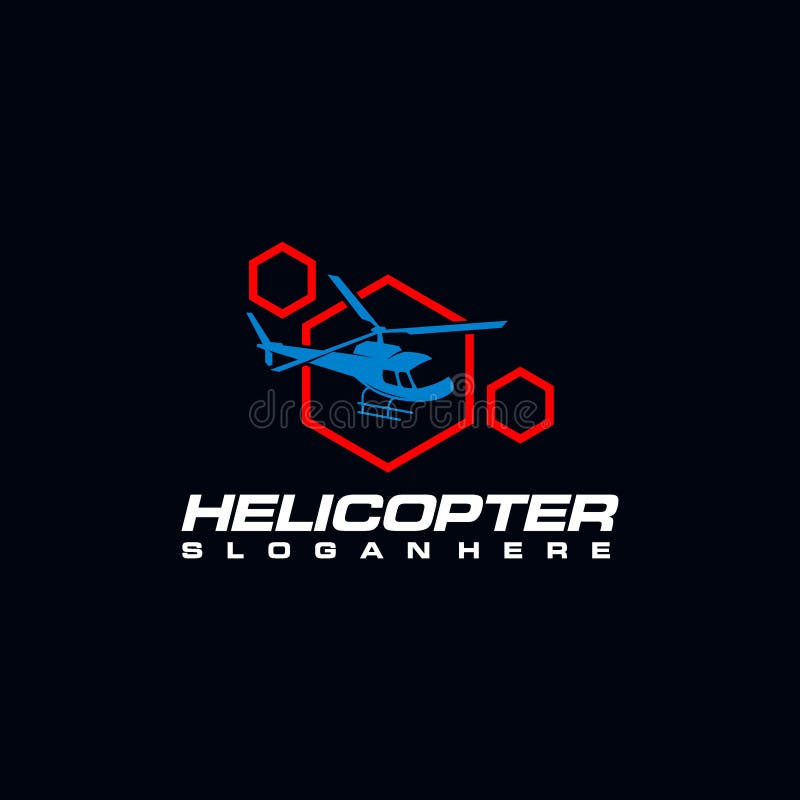 Simple Flat Helicopter Logo Design Vector Stock Image Stock ...