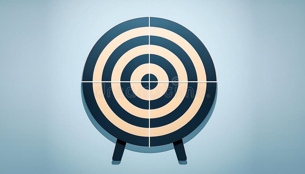Simple, Flat Icon Depicting a Target, Signifying Goals or Aims Stock ...