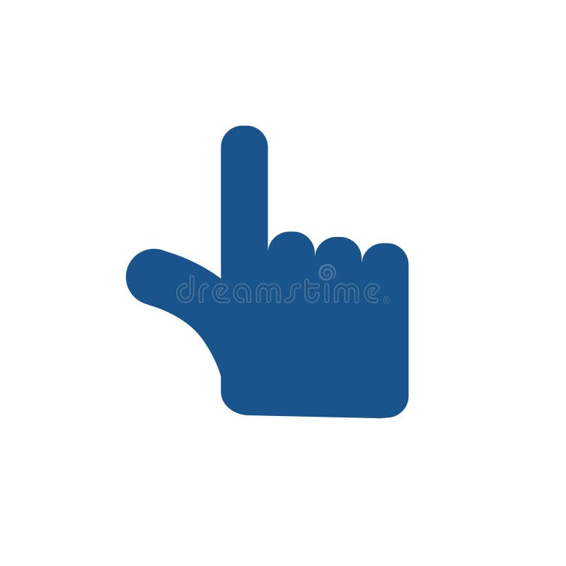 Simple Flat Icon Index Finger. Stock Vector - Illustration of click ...
