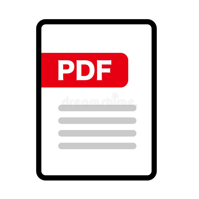 Simple PDF File Icon. Flat Vector. Stock Vector - Illustration of ...