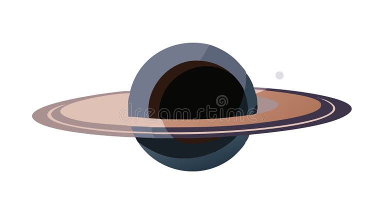 Simple Flat Icon of the Planet Saturn with Rings for Space Projects ...