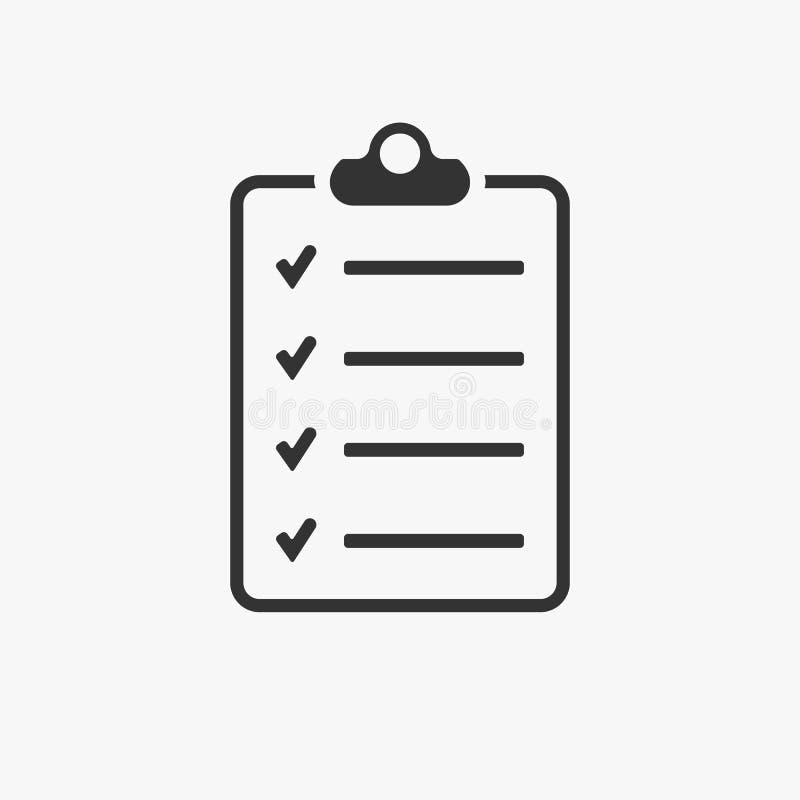 Simple Flat Illustration of Checklist Stock Vector - Illustration of ...