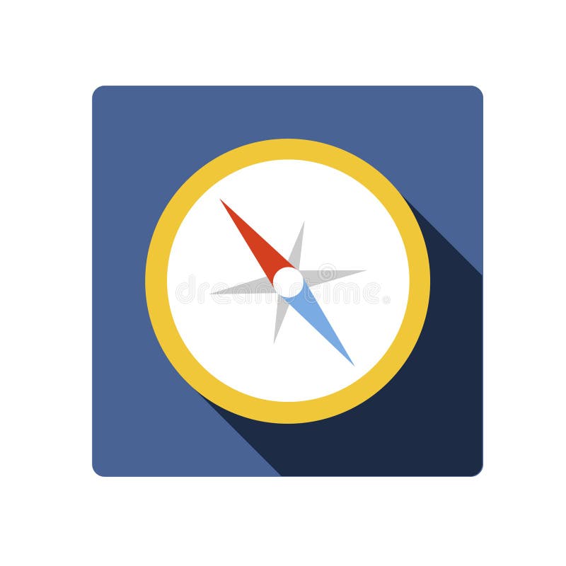 Simple Flat Illustration of a Compass. Stock Vector - Illustration of ...