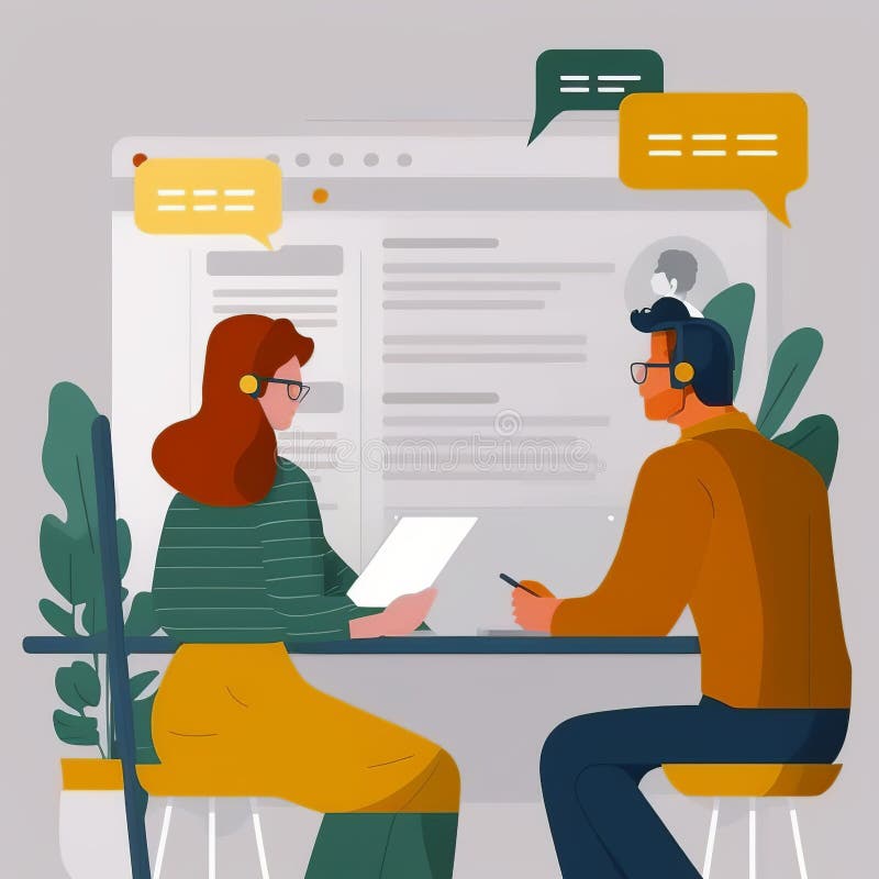 UX Research Team Analyzing User Data, Flat Illustration Stock ...