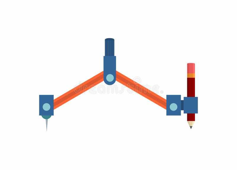 Drawing Compass. Simple Flat Illustration Stock Illustration ...