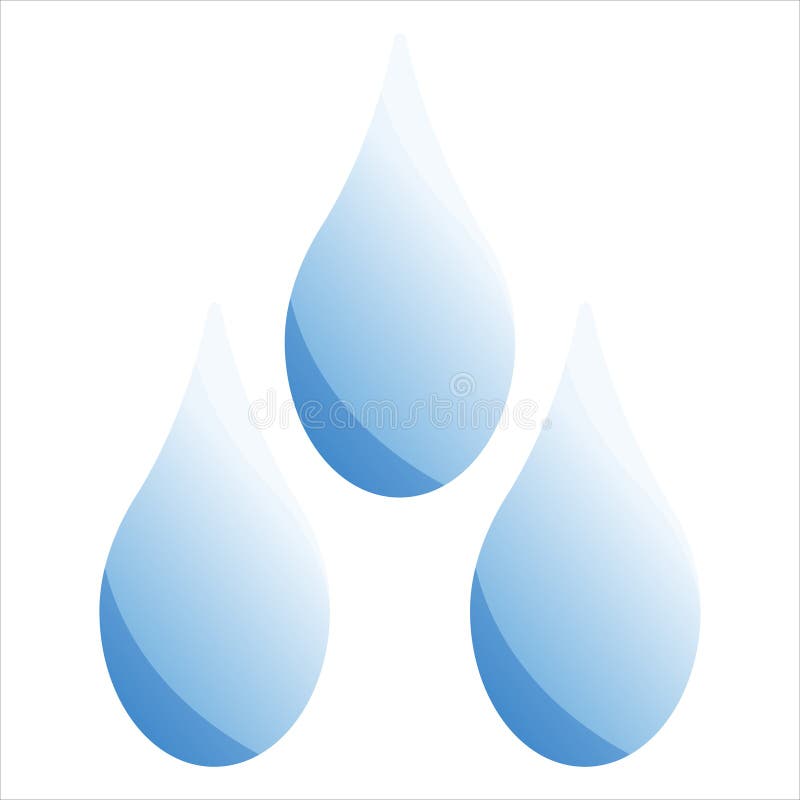 Simple Flat Illustration of a Drop. Isolated Element on White ...