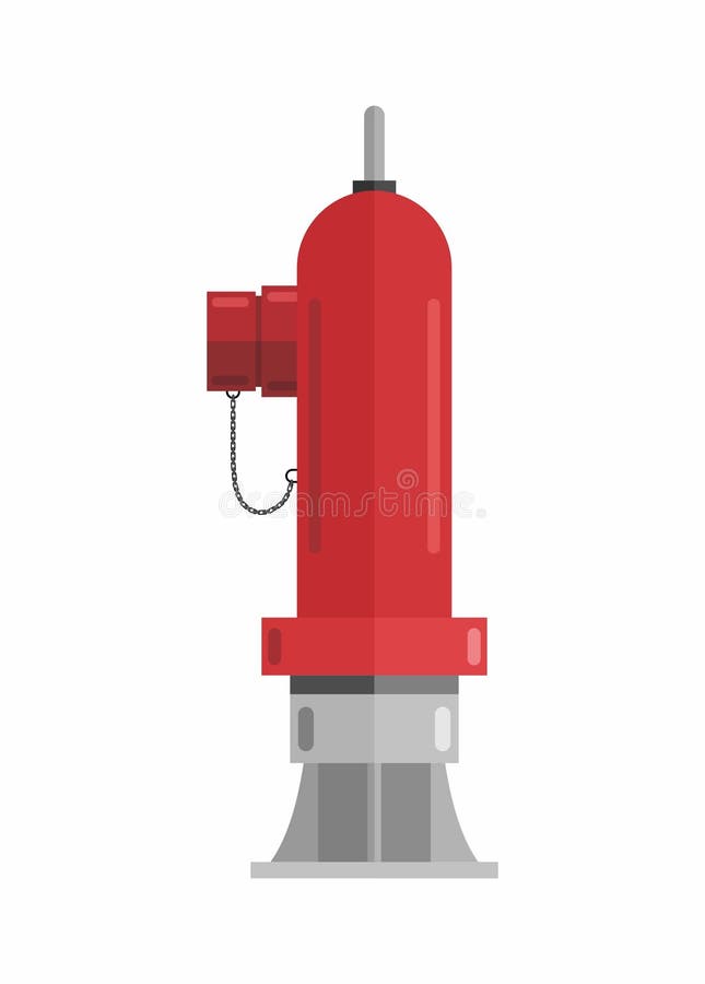 Fire Hydrant. Simple Flat Illustration. Stock Vector - Illustration of ...