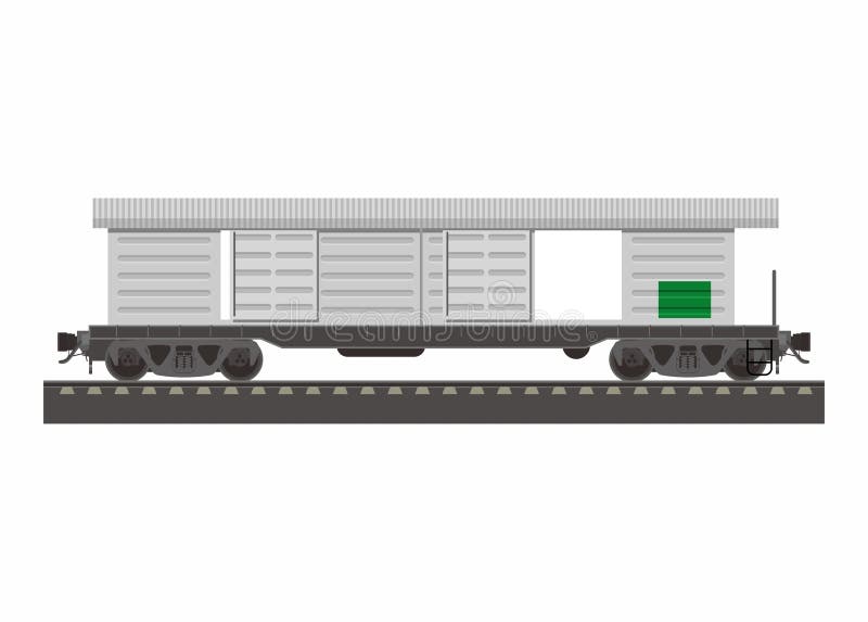 Freight Wagon. Simple Flat Illustration. Stock Vector - Illustration of logistic, carry: 378336550