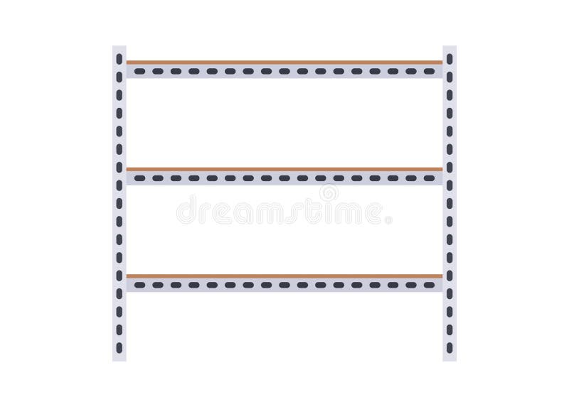 Iron Shelving Rack. Simple Flat Illustration. Stock Vector ...