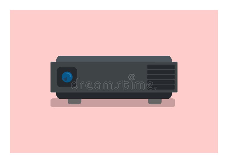 LCD Projector Unit. Simple Flat Illustration Stock Vector ...