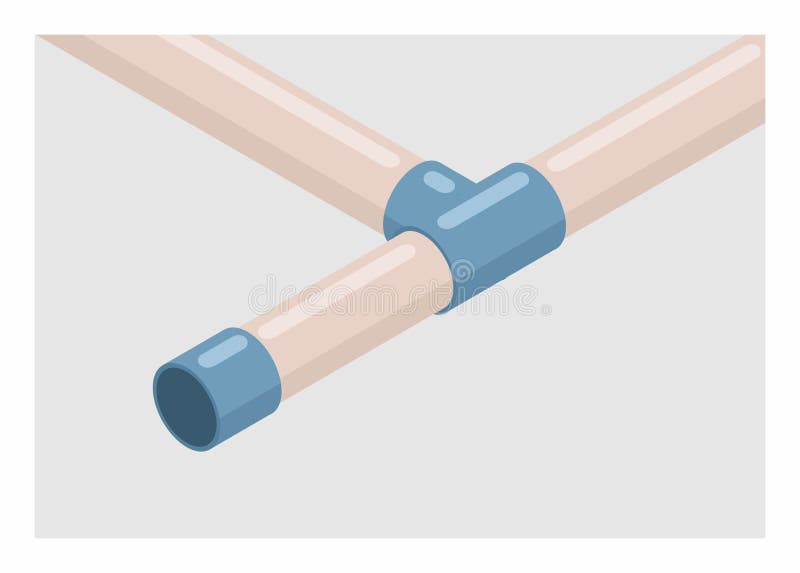 Pipeline Connecting Point. Simple Flat Illustration. Stock Vector ...