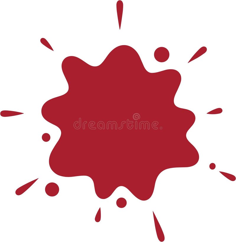 Simple Flat Color Stain Splatter Liquid Blob Shape Illustration Stock ...