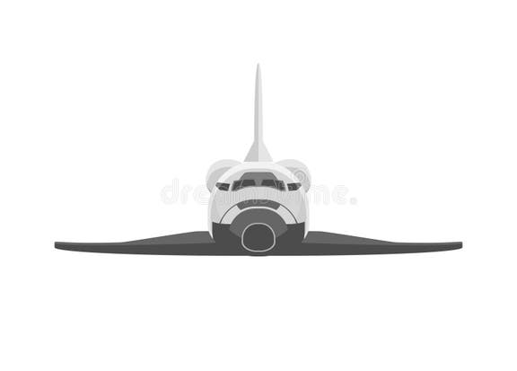 Space Shuttle. Simple Flat Illustration. Front View. Stock Vector ...
