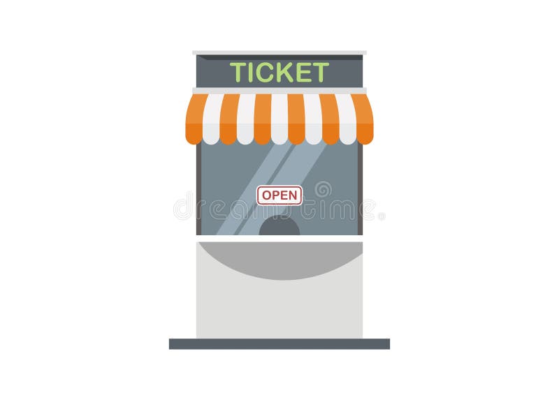 Ticket Box. Simple Flat Illustration. Stock Vector - Illustration of ...