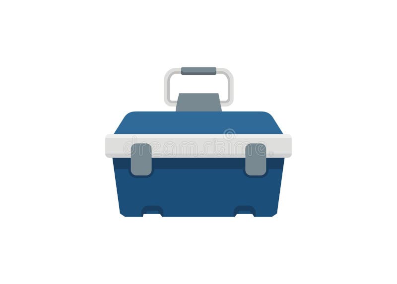 Blue Tool Box. Simple Flat Illustration Stock Vector - Illustration of ...