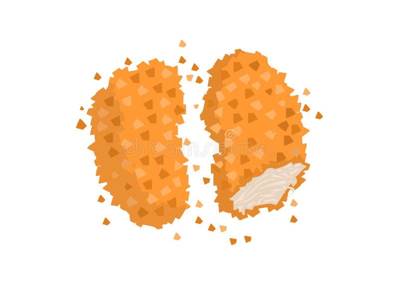 Chicken Nuggets. Simple Flat Illustration Stock Vector - Illustration ...