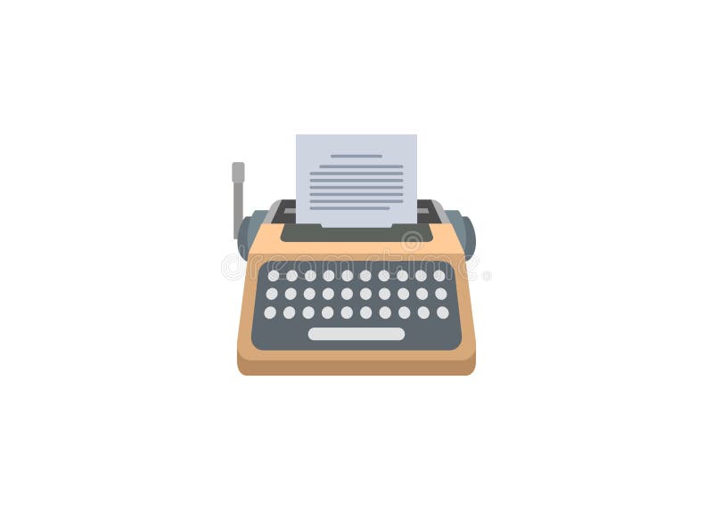 Typewriter Machine. Simple Flat Illustration Stock Vector ...