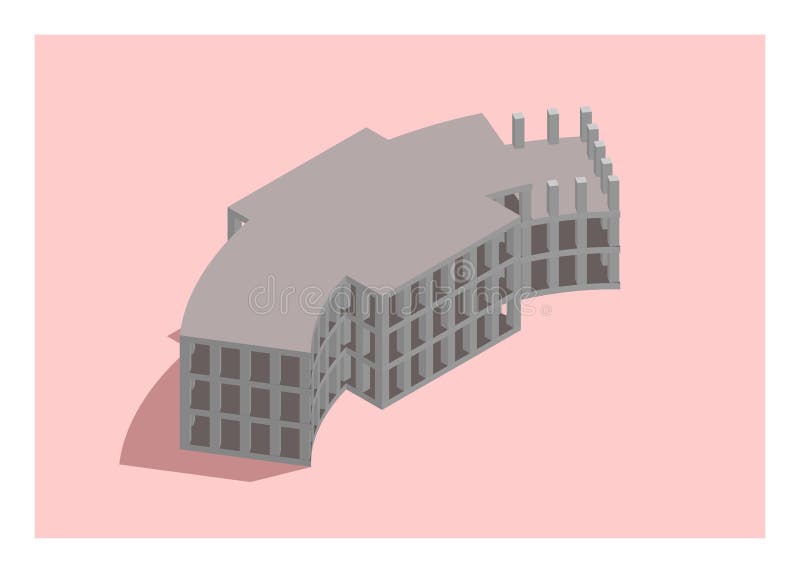 Unfinished Building. Simple Flat Illustration Stock Vector ...