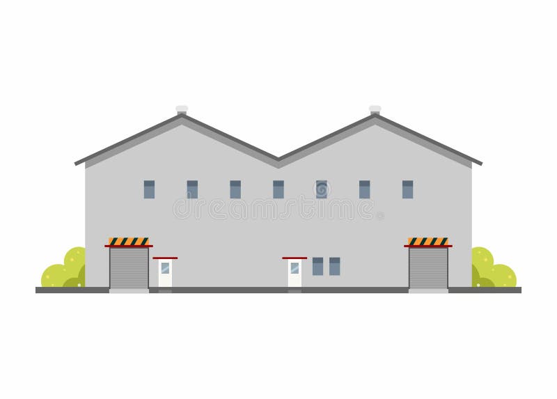Warehouse Building. Simple Flat Illustration. Stock Vector ...