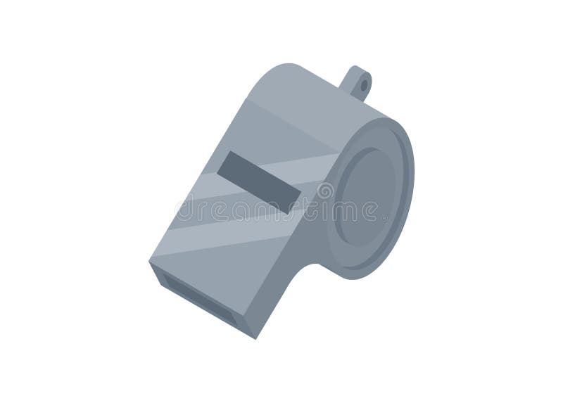 Whistle in Isometric View. Simple Flat Illustration. Stock Vector ...
