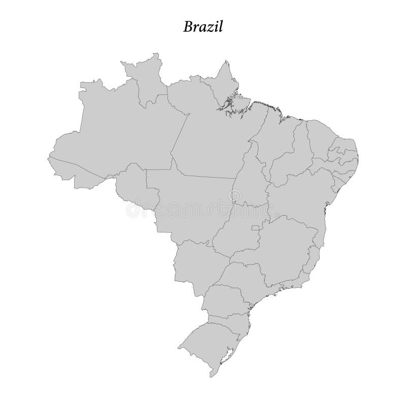 Flat Brazil Map Infographic Design Vector Illustration Stock Vector ...