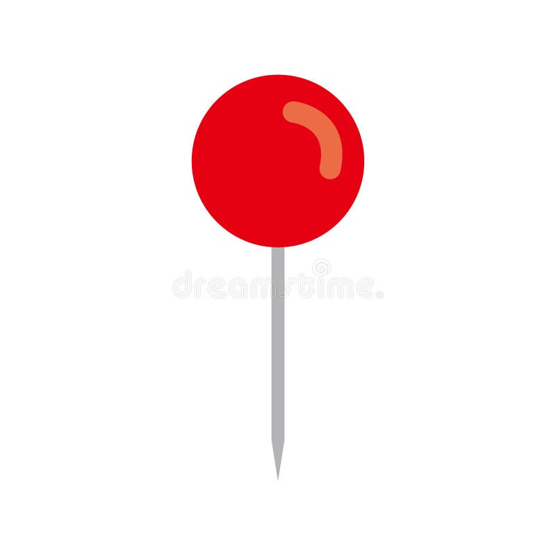Simple and Flat Map Pin Icon Stock Vector - Illustration of memo, push ...