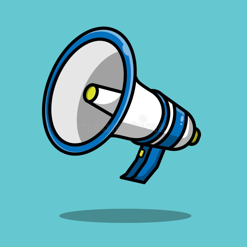 Simple Flat Megaphone Illustration Stock Vector - Illustration of ...