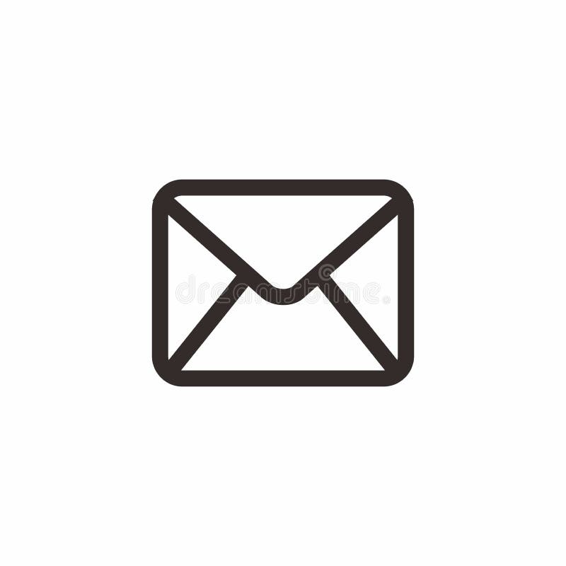 Simple Flat Message Icon Template Vector with Outlined Style Stock ...