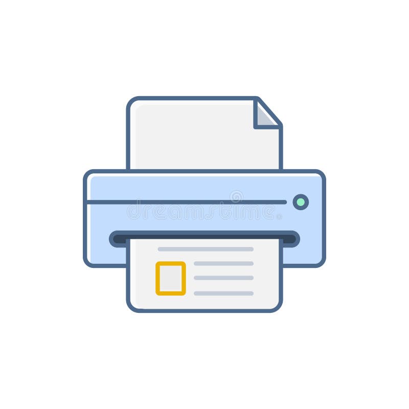 Simple Flat Minimalist Printer Device Icon Stock Vector - Illustration ...