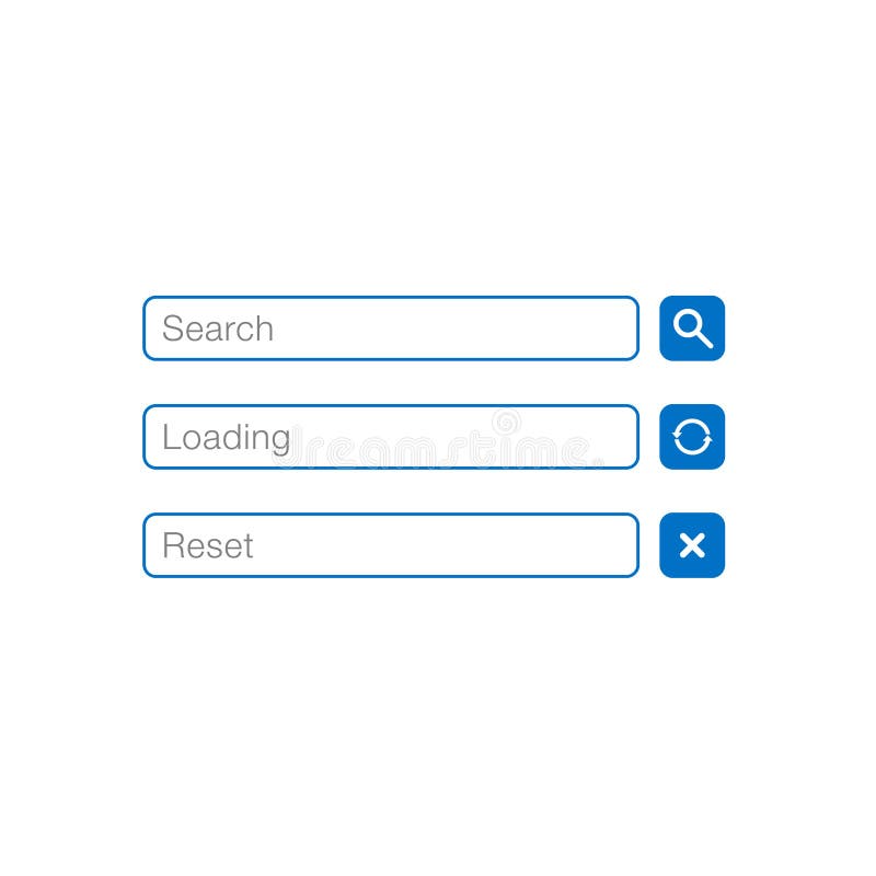 Simple Flat Minimalist Search Button in Rounded Rectangle and ...