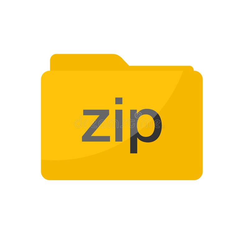 Simple Flat Minimalist Yellow Zip Compressed File Folder Icon Stock ... Simple Flat Minimalist Yellow Zip Compressed File Folder Icon Stock ...