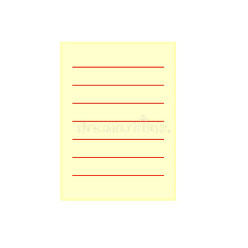 Simple and Flat Notepad Illustration Stock Vector - Illustration of ...