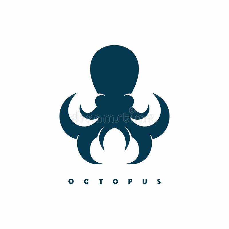 Simple Flat Octopus Vector Logo Template Stock Vector - Illustration of ...