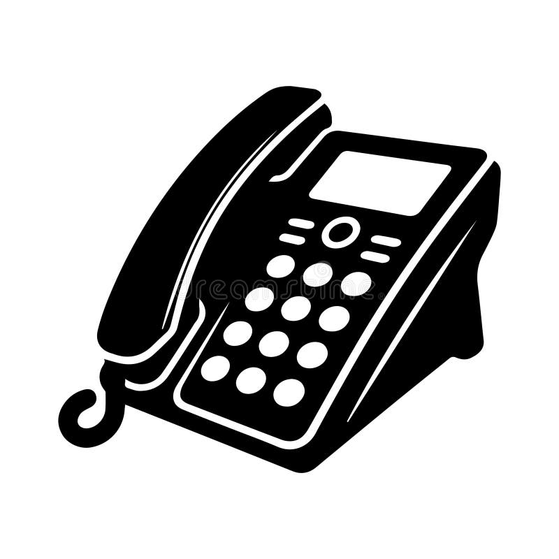 Simple Flat Office Phone Illustration for Logo and Design Use. Stock ...