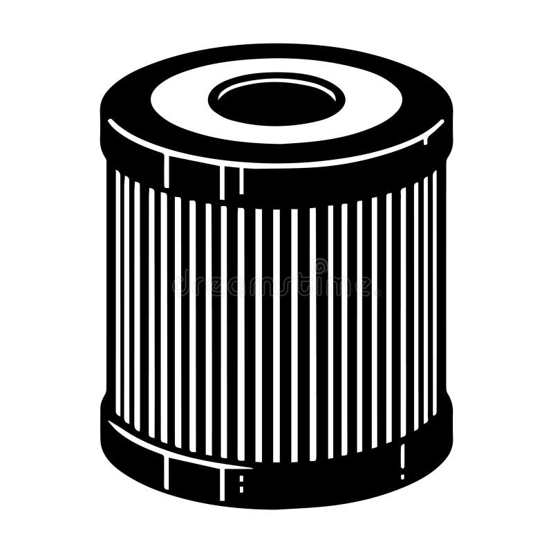 Simple Flat Oil Filter Vector for Logo and Illustration Design. Stock ...