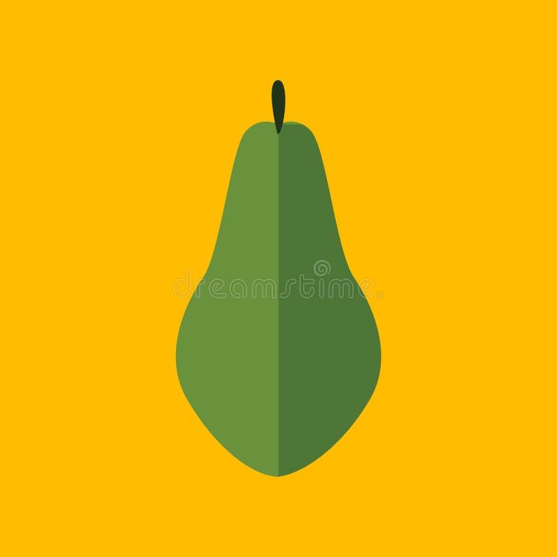 Simple Flat Papaya Vector Illustration Stock Vector - Illustration of ...