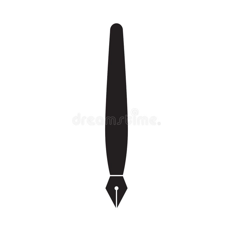 Simple flat pen icon stock vector. Illustration of gray - 94615646