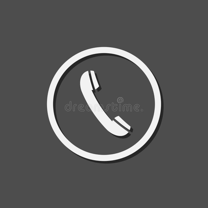 Simple Flat Phone Call Icon Stock Vector - Illustration of pictogram ...