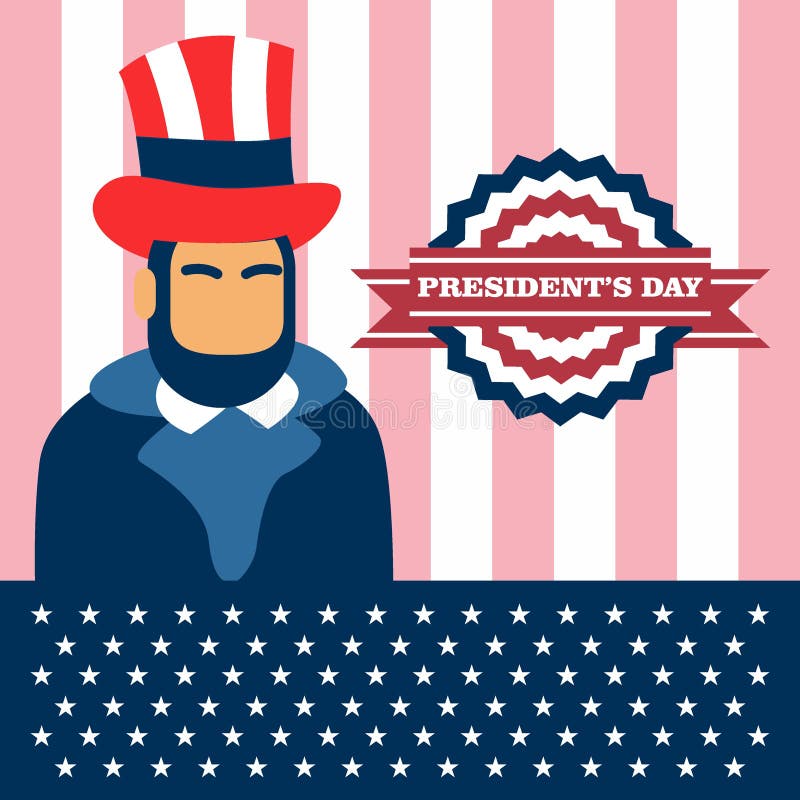 Simple Flat President`s Day Illustration Design Vector Stock Image ...