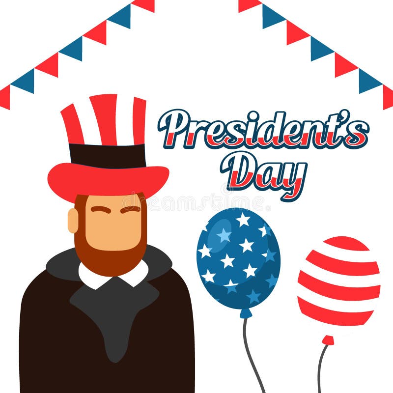 Simple Flat President`s Day Illustration Design Vector Stock Image ...