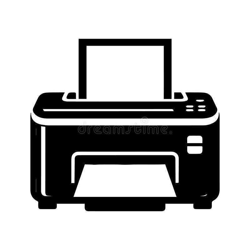 Simple Flat Printer Vector for Logo and Illustration Design. Stock ...