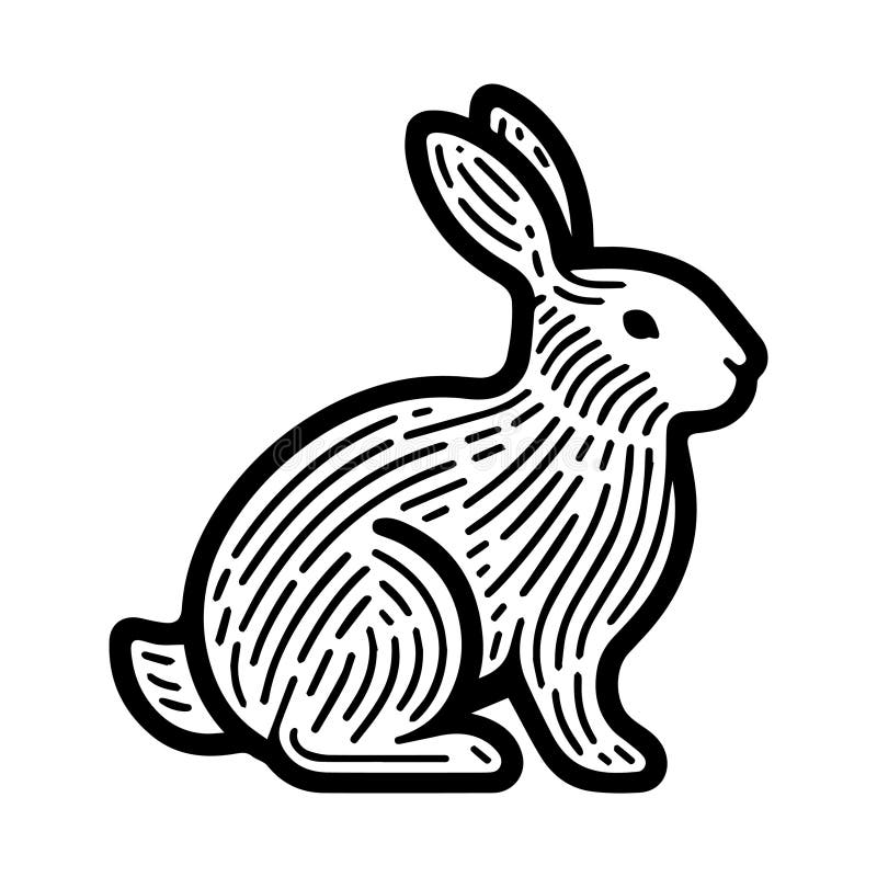 Simple Flat Rabbit Illustration for Logo and Design Use. Stock Vector ...
