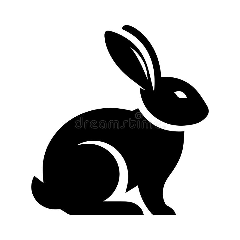 Simple Flat Rabbit Vector for Logo and Illustration Design. Stock ...