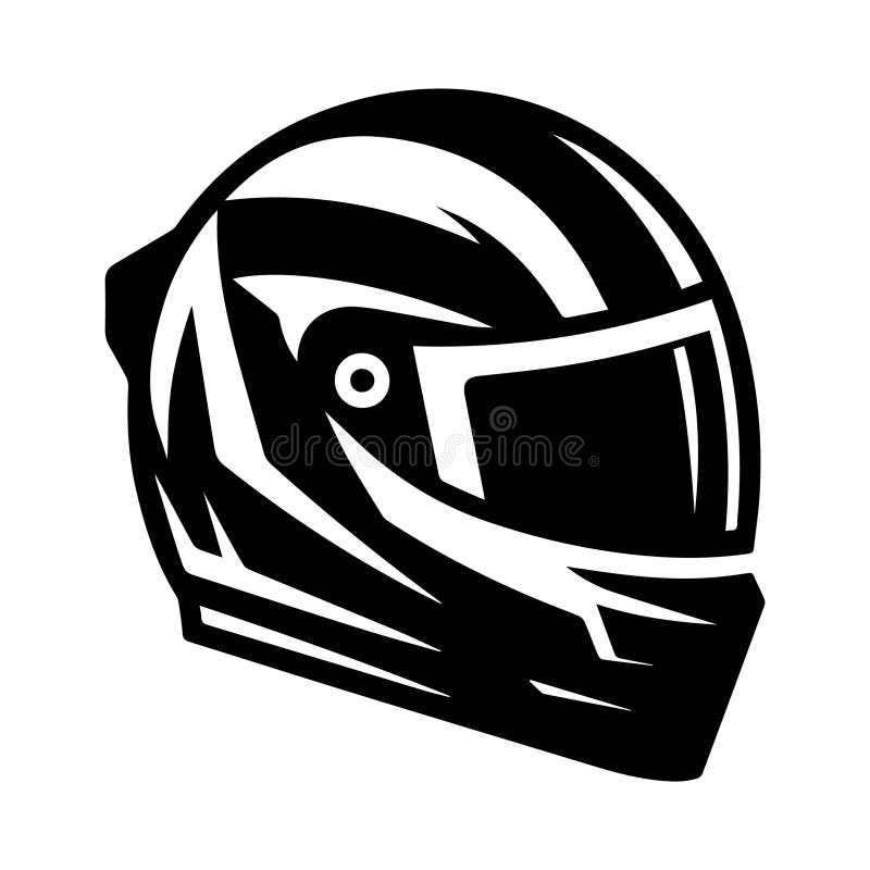 Simple Flat Racing Helmet Vector for Logo and Illustration Design ...