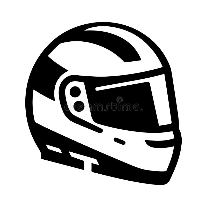 Simple Flat Racing Helmet Illustration for Logo and Design Use. Stock ...