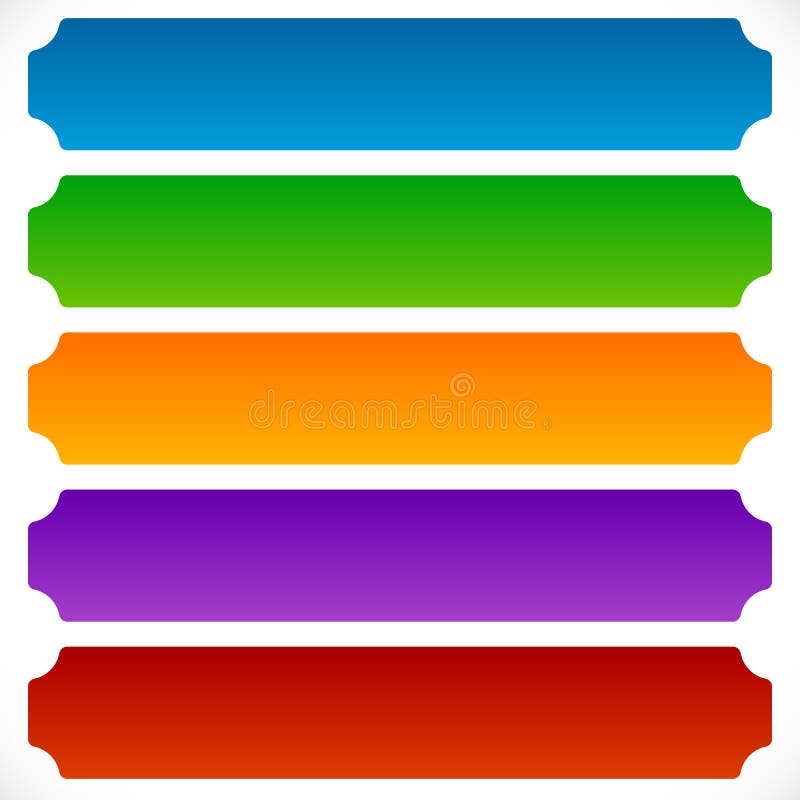 Simple, Flat Rectangular Shaped Button, Banner Background with C Stock ...