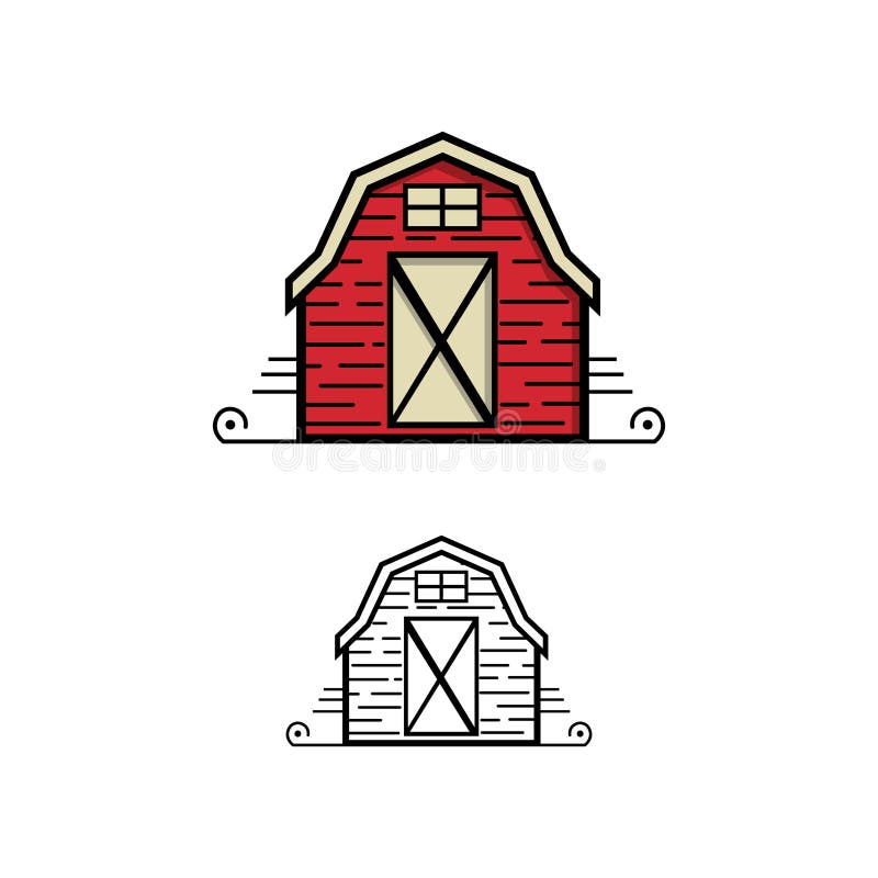 Simple Flat Red Barn Vector Illustration Stock Illustrations – 162 ...